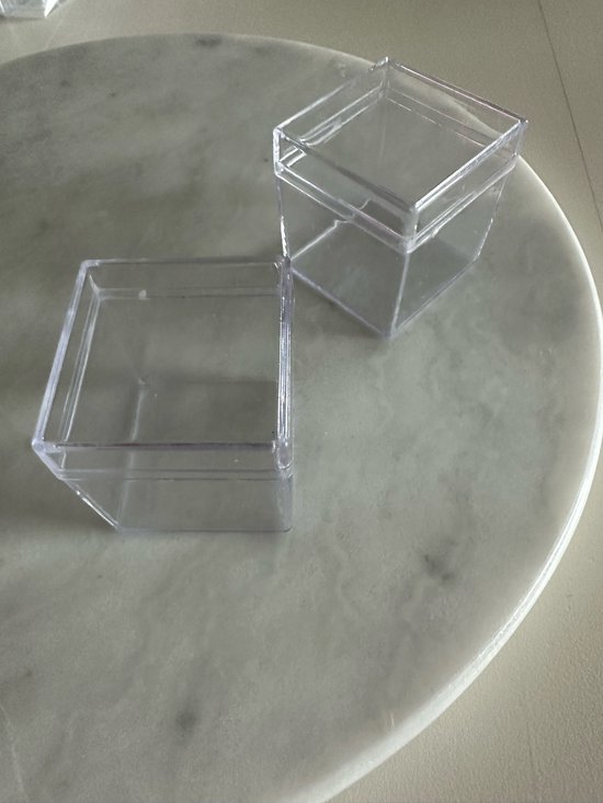 Plexi Box - Transparant - 4x4x4 cm - Losse Deksel - Set van 25 stuks | bol