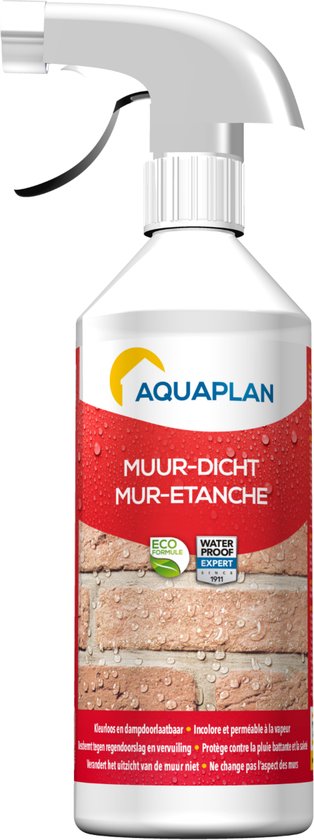 Aquaplan Muurdicht - spray - waterafstotende coating - 750ml | bol