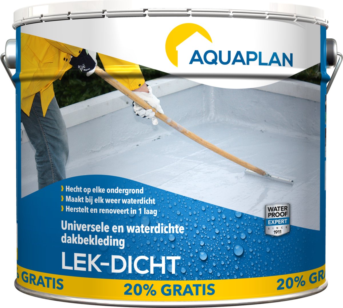 Aquaplan Lek-Dicht - directe waterdichting in 1 laag - op alle ondergronden - 12 liter | bol