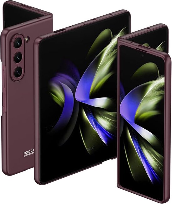 Geschikt voor Samsung Galaxy Z fold 5 bumper ultradun hoesje - Crimson ...