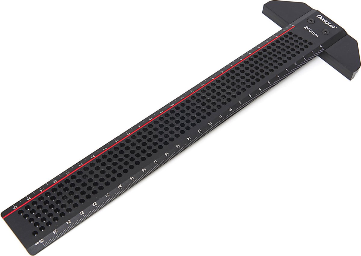 Dasqua 100 mm Professionele Aluminium T Liniaal met precisie ...