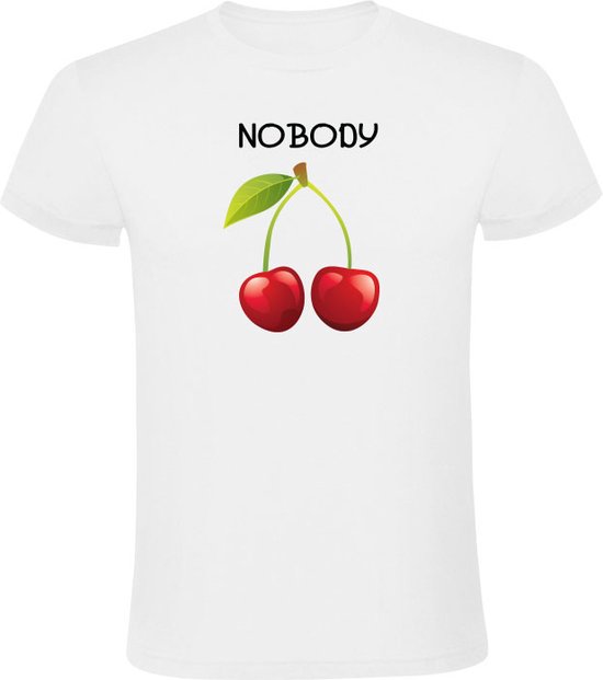 Nobody kers - nobody cares Heren T-shirt - eten - fruit - werk - school ...