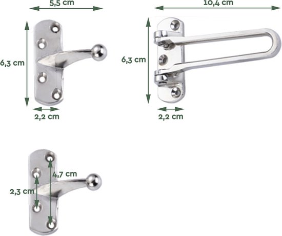 BRASQ Kierstandhouder met Bevestigingsmateriaal Zilver ...