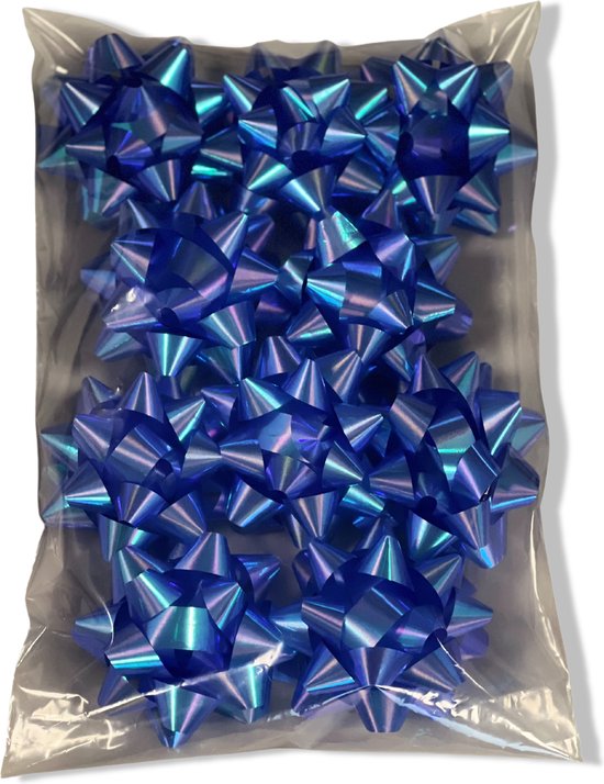 B21- Cadeau strik versiering zelfklevend 10x 10cm Krullint ...