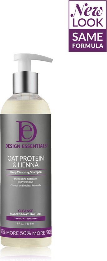Design Essentials Oat Protein & Henna Deep Cleansing Shampoo- Relaxed & Natural hair -... | bol