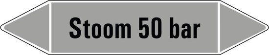 Stoom 50 bar leidingmarkering op vel 75 x 17 mm - 8 per vel | bol