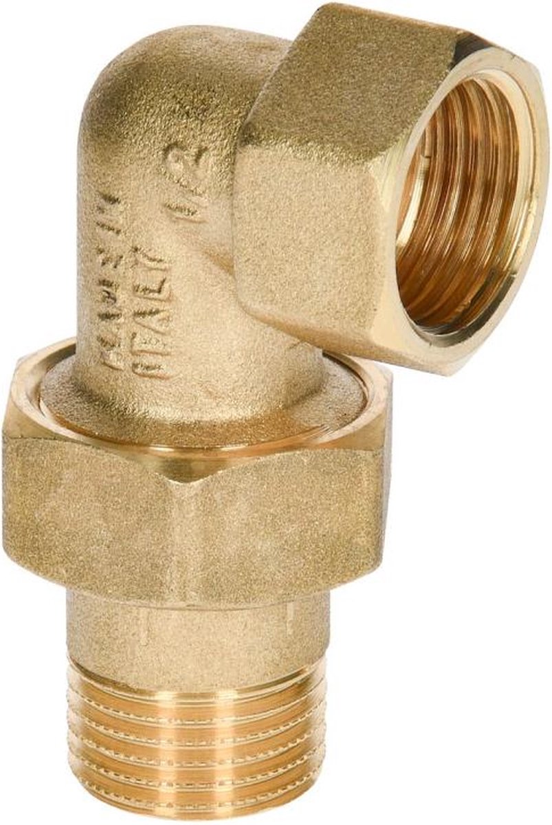 Sanivesk draadkoppeling knie metaal 1/2"Fx1/2"M | bol.com