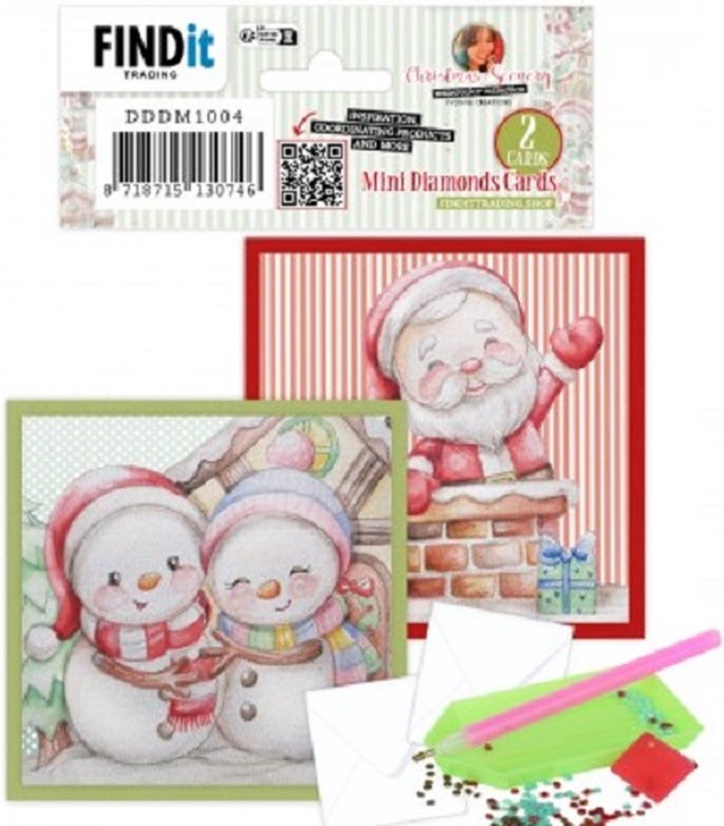 Dotty Designs Mini Diamond Cards set - Christmas Scenery | bol