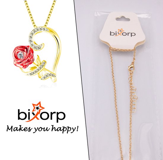 Bixorp Zirkonia Roos & Hart Ketting - Goudkleurig | bol