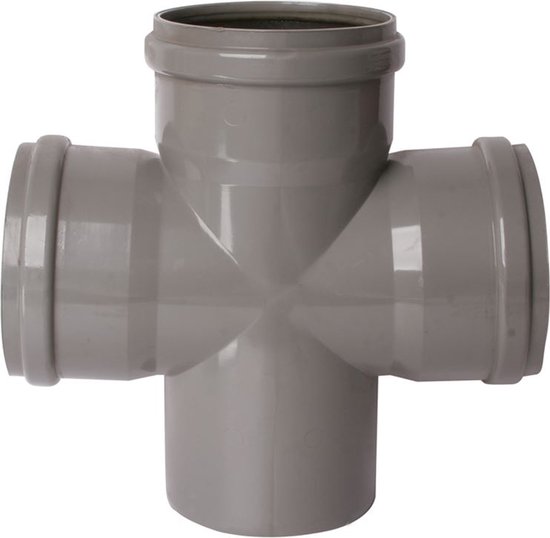 PVC buitenriolering dubbel T-stuk 110 x 110 mm | bol