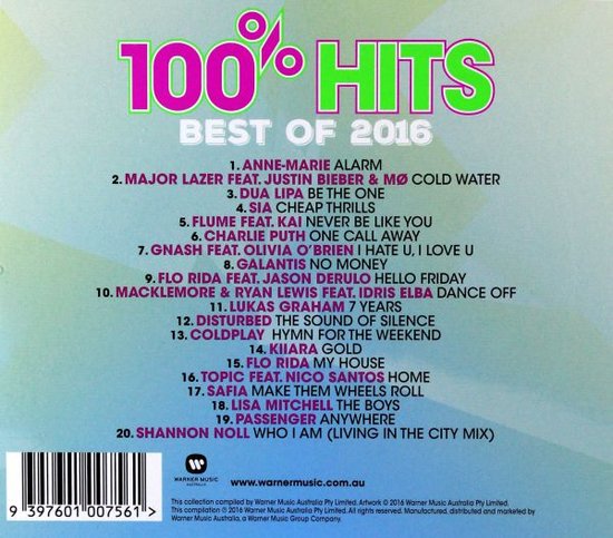 100% Hits Best of 2016, various artists | CD (album) | Muziek | bol
