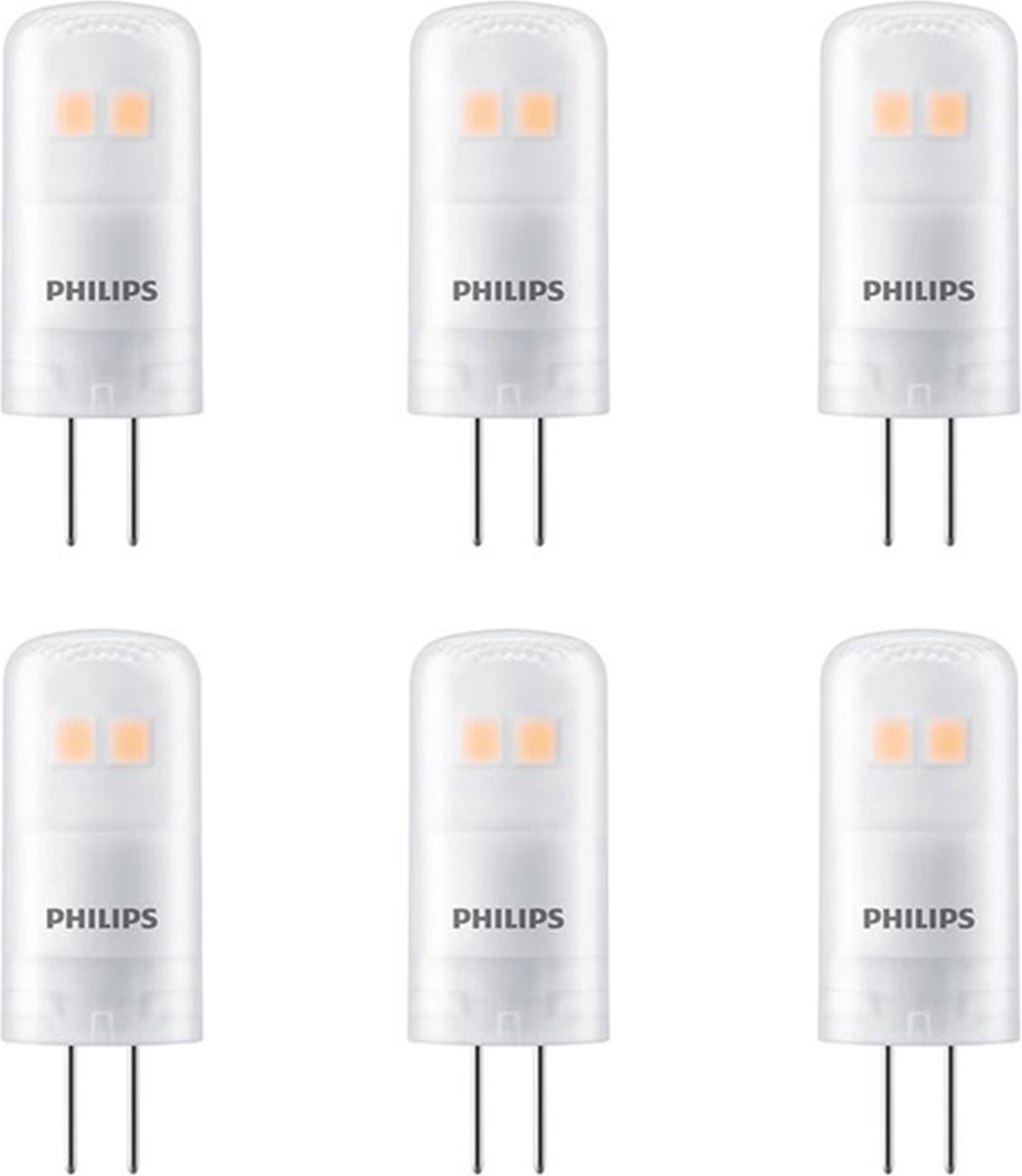 Philips G4 LED Steeklamp - CorePro - 1W (10W) - Warm Wit - 6-Pack | bol