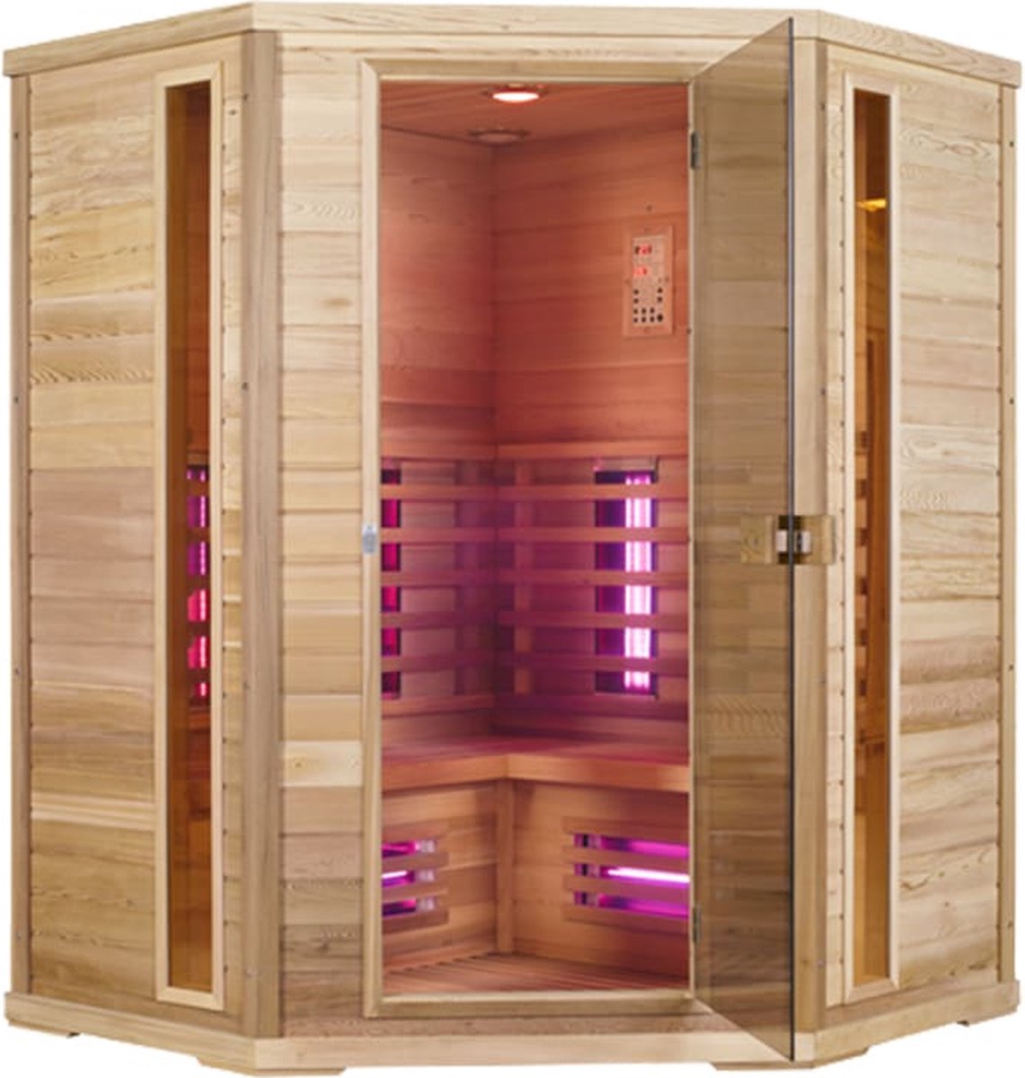 Novum Health Company 6 - Vierpersoons infrarood hoeksauna - met Full ...
