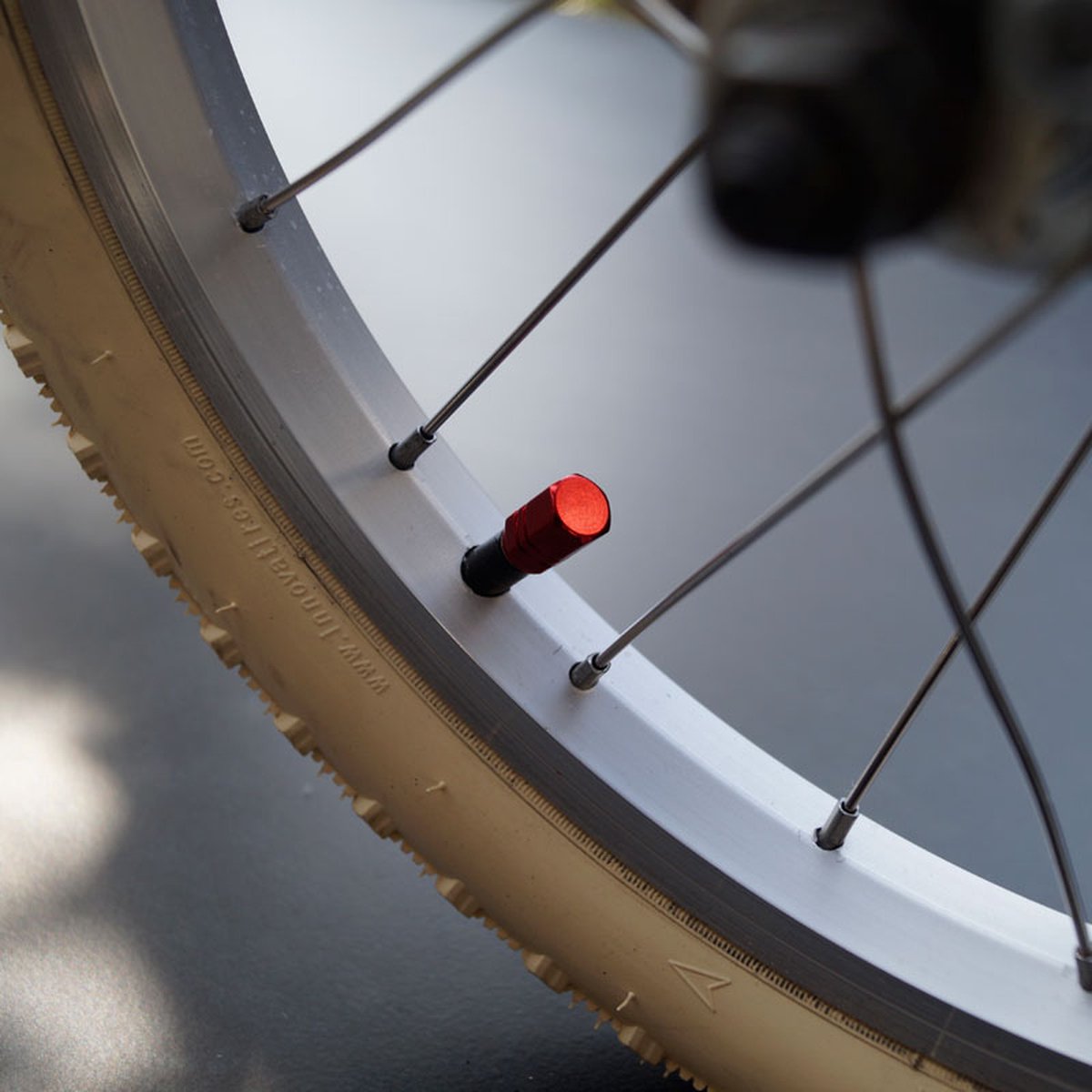 Schrader (auto) ventiel - Rood hexagon met afdichting ventieldop | bol