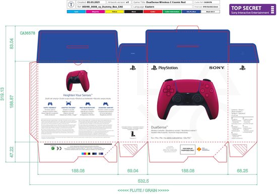 Sony PS5 DualSense draadloze controller - Volcanic Red | bol