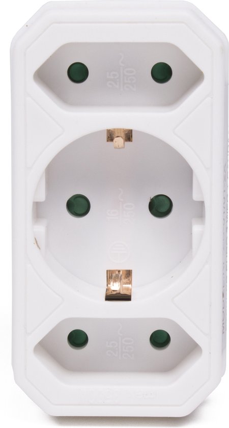 Benson Stopcontact splitter - 3x - triple - wit - voor 3 stekkers ...