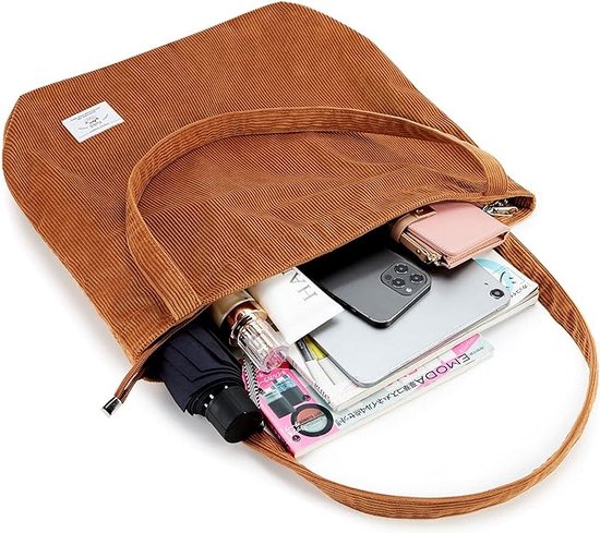 tas voor dames, schoudertas met ritssluiting, grote shopper, tas ...