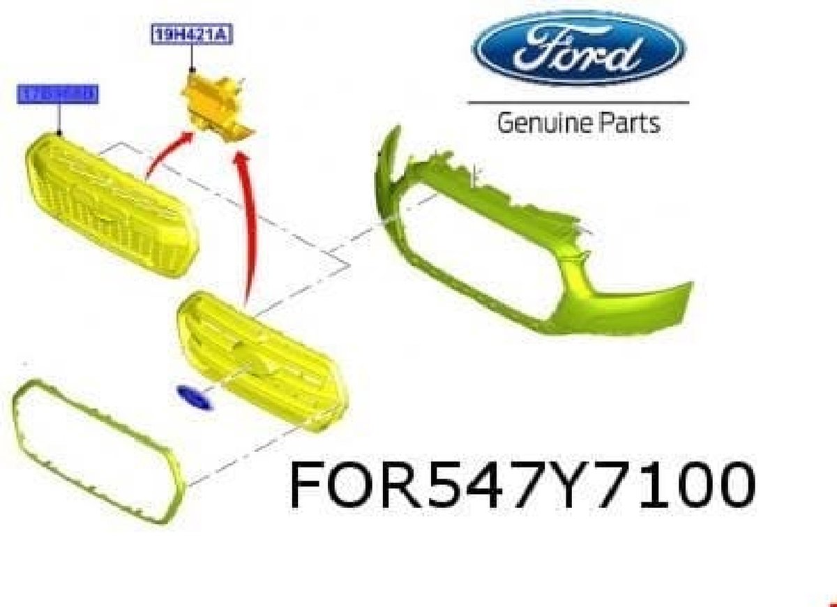 Ford Transit V363 (5/19-) Grille (Raptor Style) Origineel! 2467809 | bol