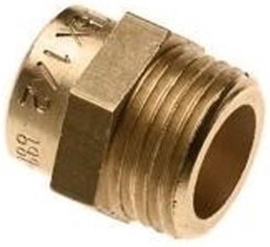 Bonfix Messing soldeerfitting Puntstuk 1/2 x 12 - buitendraad x capillair | bol