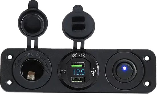 Orbit Electronic® Universele Dual USB stopcontact QC3.0 met 12V ...