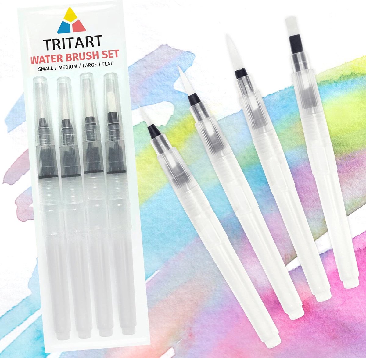 Tritart Navulbare Water Penseelstift Set van 4 - Waterpenseelstift ...