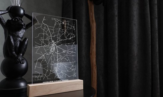 Dod Ballāpur kaart op plexiglas | poster van je stad ...