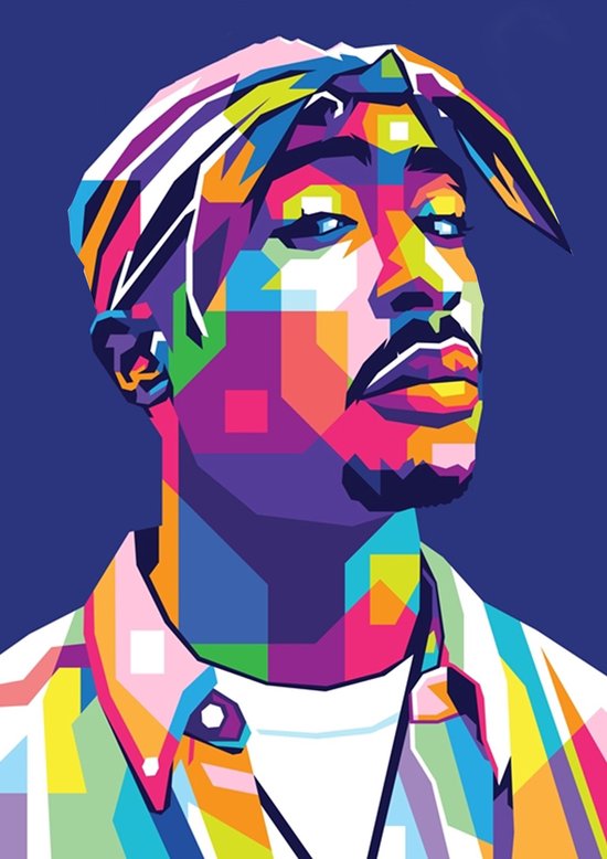 Tupac Shakur Poster - 2pac - Paars - Rap - Muziek - Wanddecoratie ...