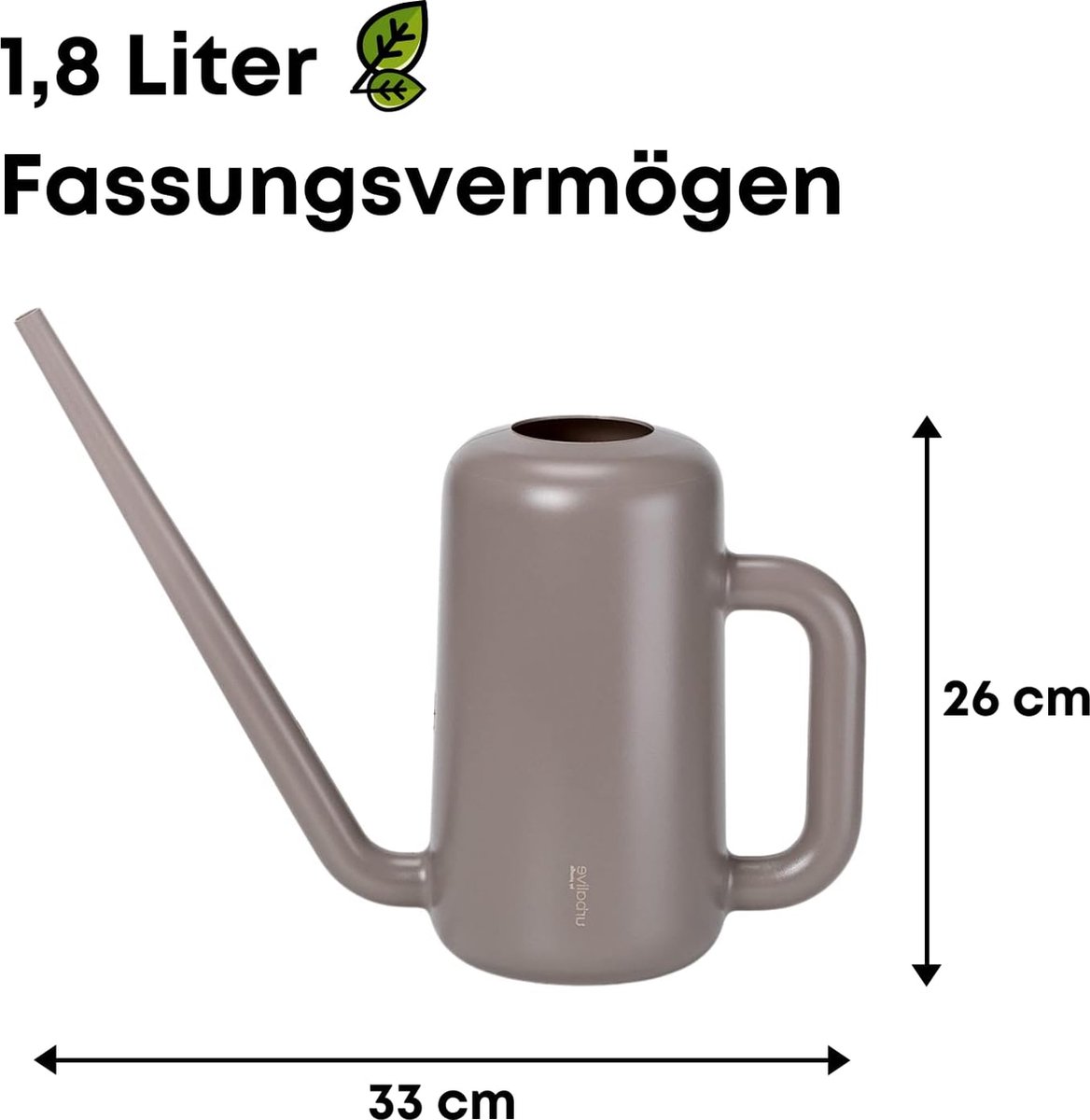1,8 Liter Taupe- Design Gieter van Hoogwaardig Kunststof - Gieter voor ...