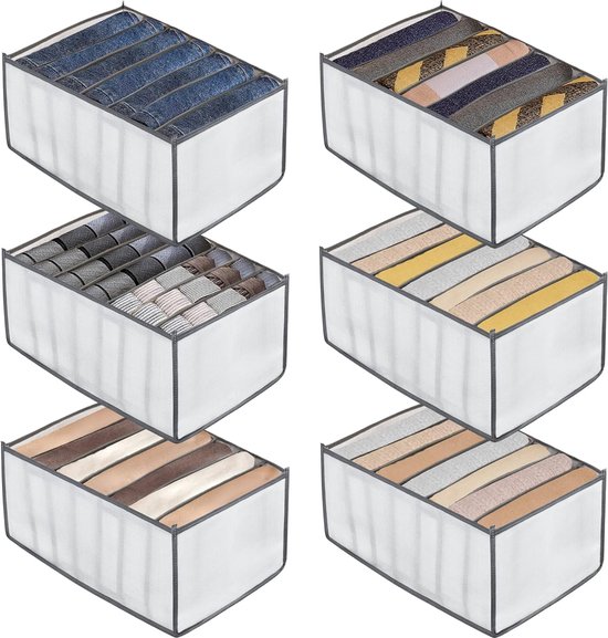 6 stuks opbergsysteem voor laden, kledingkast, organizer, opvouwbare ...