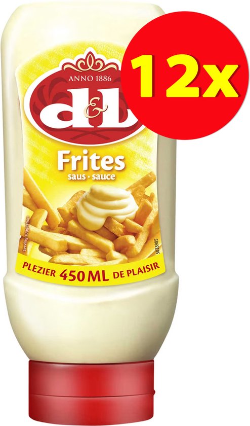 12 x Devos & Lemmens Frietsaus 450ml - XL Verpakking | bol