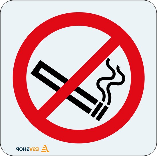 Raamsticker niet roken, P002 100 x 100 mm | bol