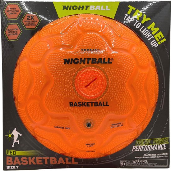 Tangle LED NightBall Basketball - Oranje | bol