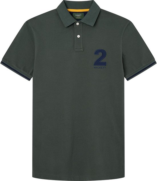 Hackett Heritage Number Polo Met Korte Mouwen Groen M Man | bol
