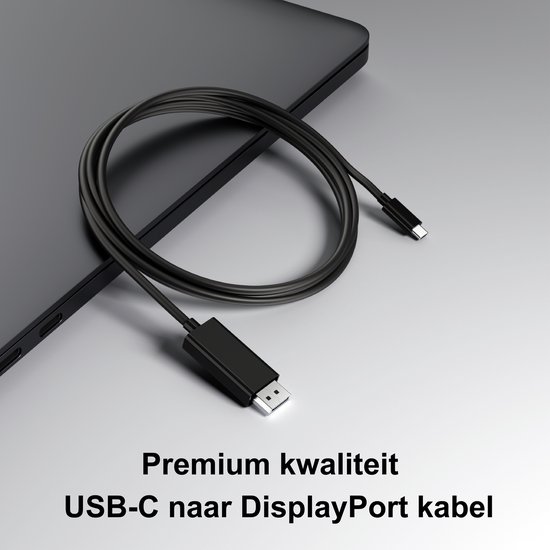 Rolio USB C naar DisplayPort Kabel - 1.8 meter - 4K@60Hz - Premium ...