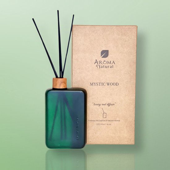 Aroma Natural - Mystic Wood - Geurstokjes Reed Diffuser 120 ML | bol