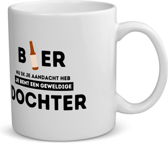 Akyol - bier, nu ik je aandacht heb je bent een geweldige dochter koffiemok - theemok... | bol