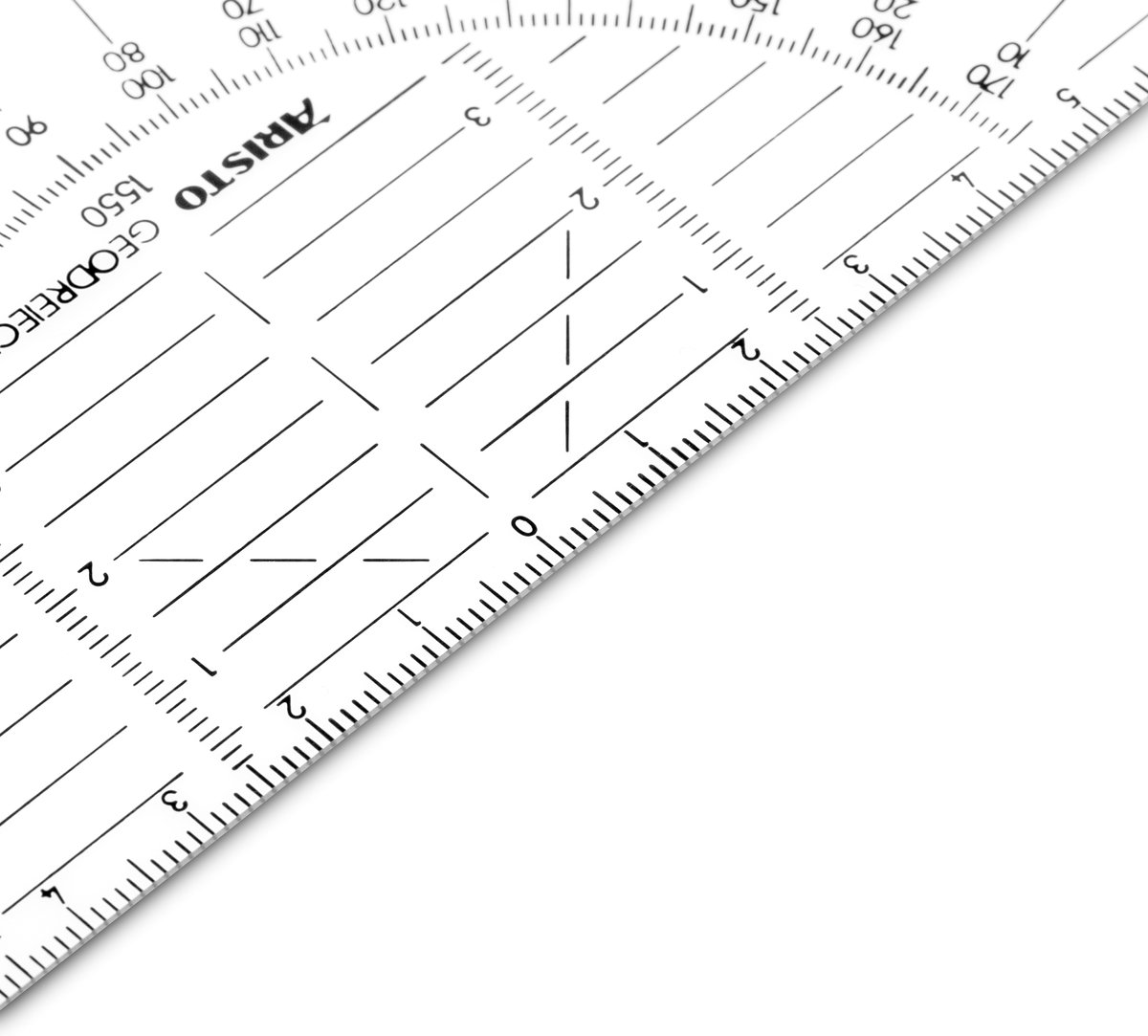 Aristo geodriehoek - 14 cm - flexibel - transparant - AR-1550 | bol