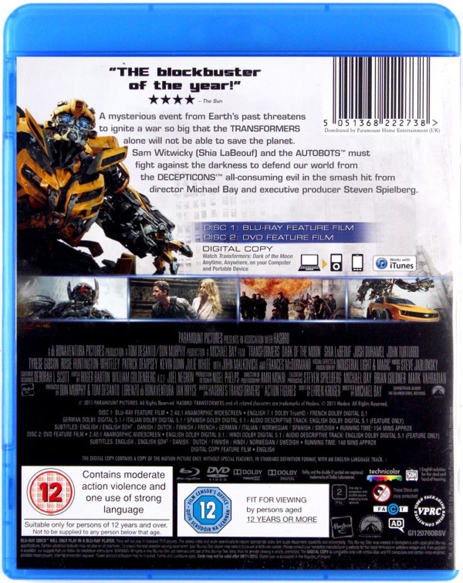 Transformers 3 (Blu-ray), Josh Duhamel | Dvd's | bol