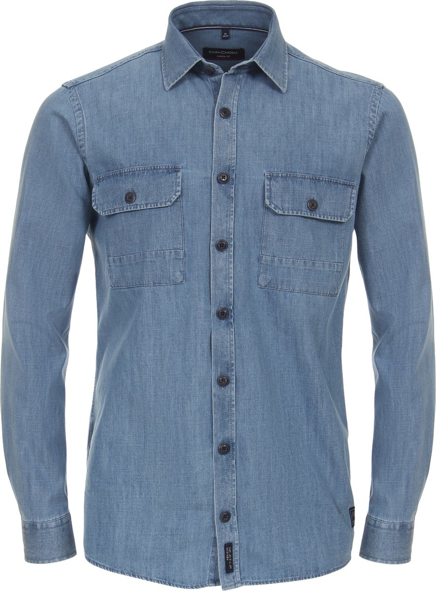 Casa Moda Overhemd - Regular Fit - Blauw - 3XL Grote Maten | bol