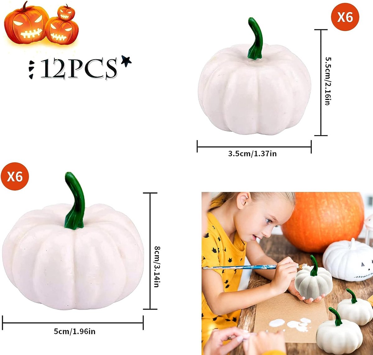 Grote mini witte pompoenen simulatiepompoen kunstmatige pompoenen ...