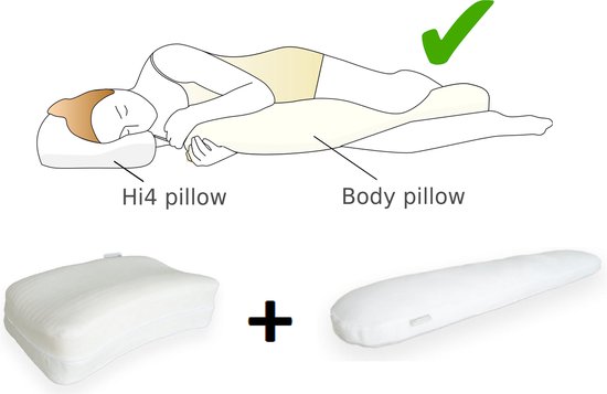 Mikoala - Lichaamskussen in Comforthoes en Katoenen Sloop – Body Pillow ...