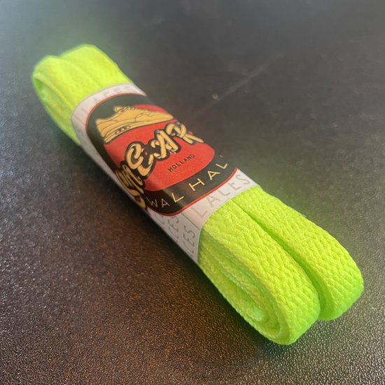 Veters - "Neon Geel/Hyper Yellow" regular flat 8mm (120cm) | bol