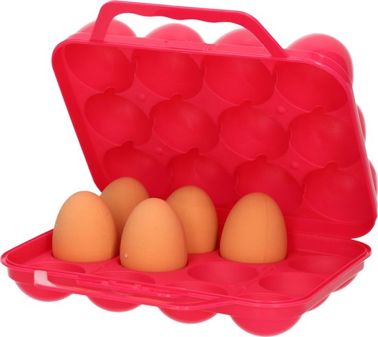 Plasticforte Eierdoos - 2x - koelkast organizer eierhouder - 12 eieren ...