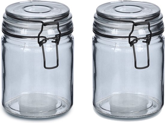 Zeller Voorraadpotten/bewaarpotten - 2x - 250 ml - glas - met ...