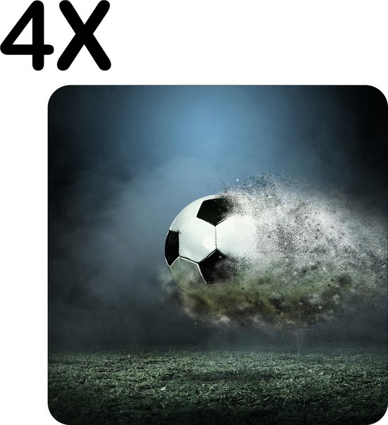 BWK Flexibele Placemat - Ontploffende Voetbal boven het Gras - Set van ...