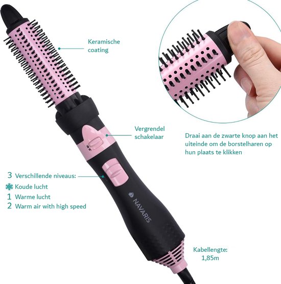 Fohnborstel - Met Diffuser - Fohn Borstel - Haardroger met Borstel ...