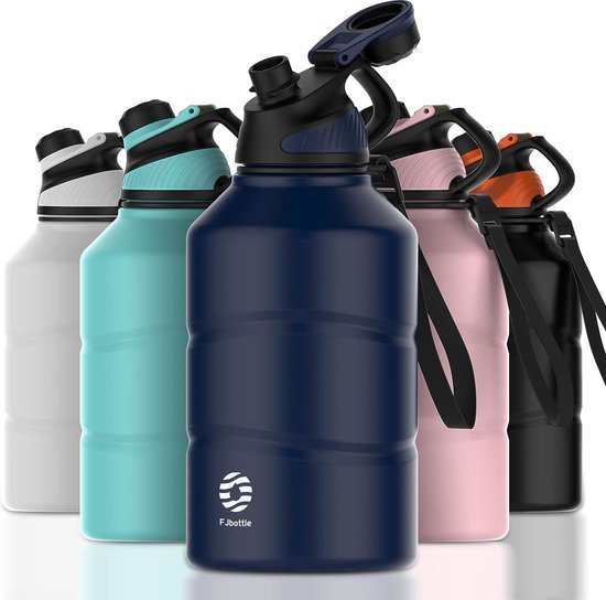 Gourde en acier inoxydable 2,2 l avec couvercle magnétique, sans BPA ...