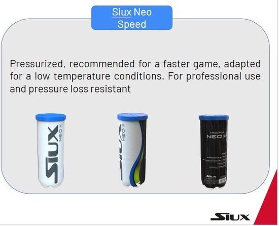 Siux Neo Speed padelballen Tube (3 ballen) | bol.com