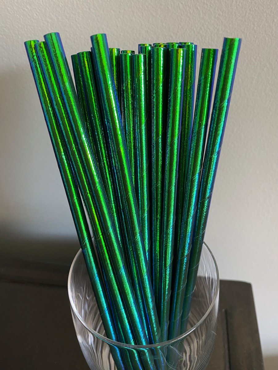 Rietjes stevig Papier (Metallic Green) 25 stuks | bol