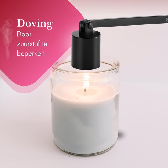 Hanamura Kaarsendover – Candle Snuffer – Zwart – RVS | bol